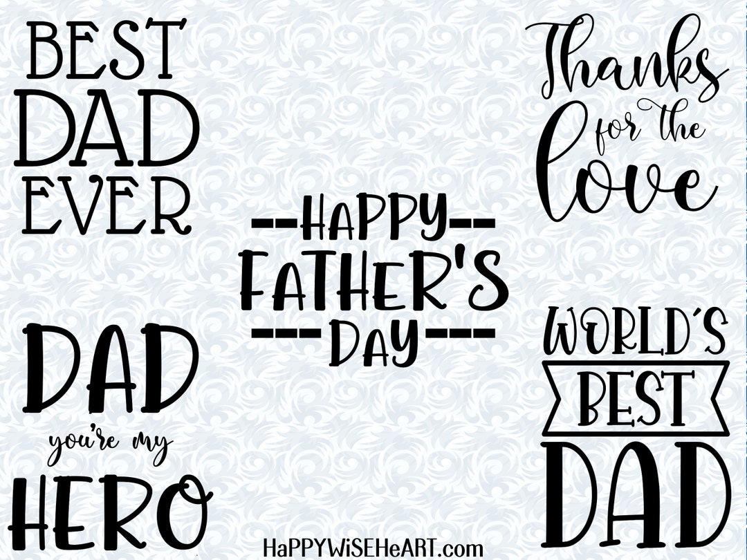 Father's Day Quotes SVG: Dad Gift, Printable Art (commercial License ...