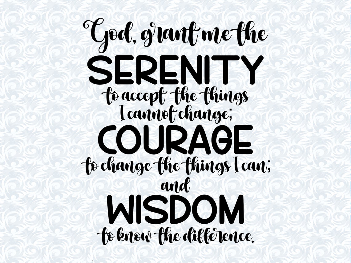 Serenity Prayer God Grant Me SVG With Commercial License - Etsy