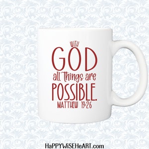 Matthew 19:26 With God All Things Are Possible Bible Verse SVG With ...