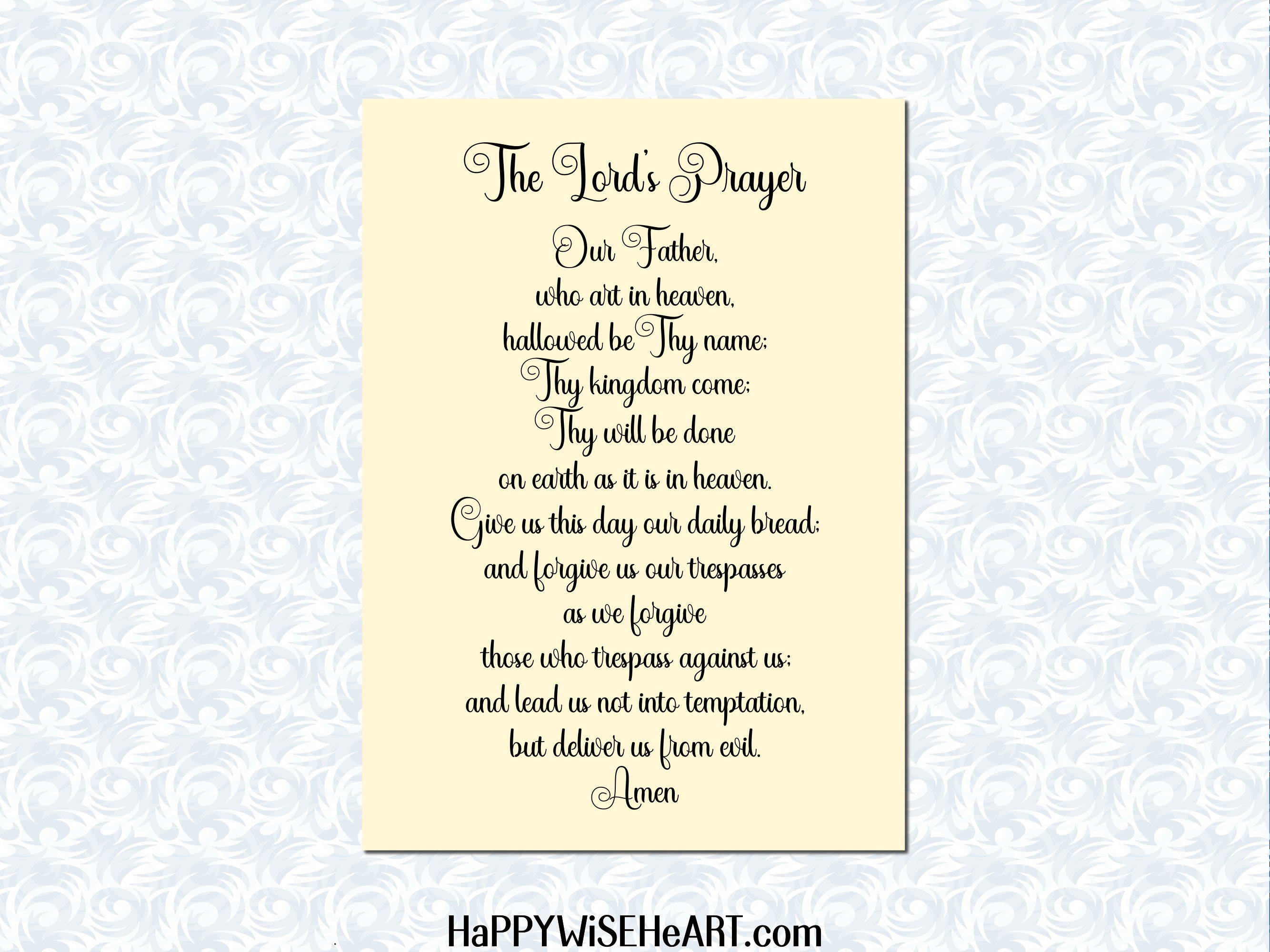 The Lord's Prayer Our Father Prayer SVG With Commercial - Etsy Israel