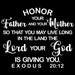 Exodus 20:12 Honor Your Father and Your Mother Bible Verse SVG With ...