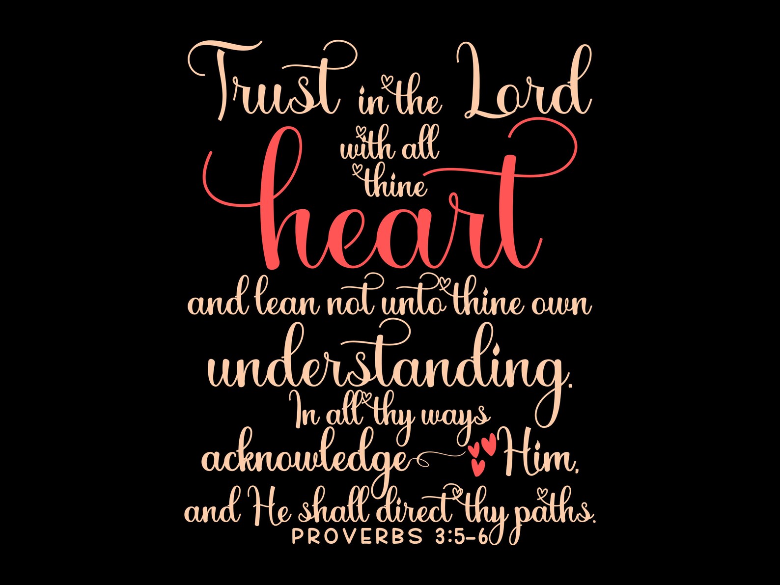 Proverbs 3:5-6 KJV Trust in the Lord With All Thine Heart SVG - Etsy