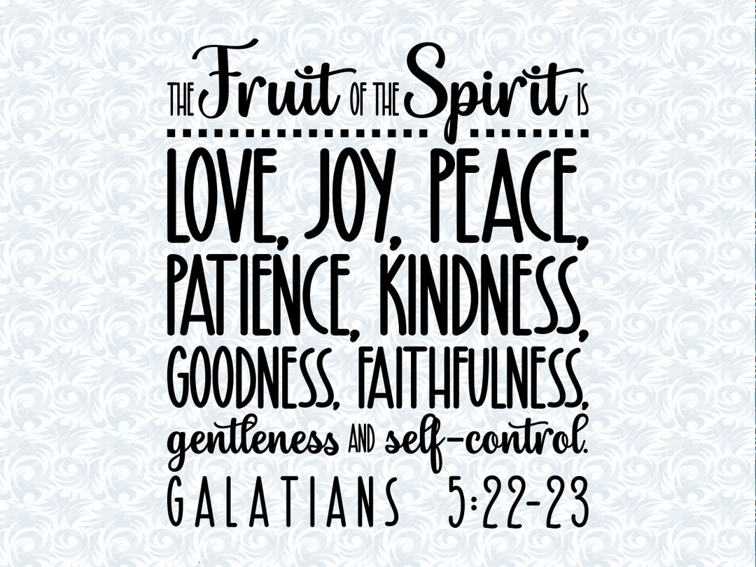 Galatians 5:22-23 the Fruit of the Spirit Bible Verse SVG With ...