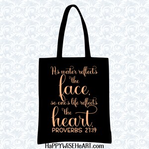 Proverbs 27:19 as Water Reflects the Face Bible Verse SVG With ...