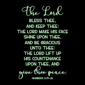 Numbers 6:24-26 the Lord Bless Thee Bible Verse SVG With Commercial ...