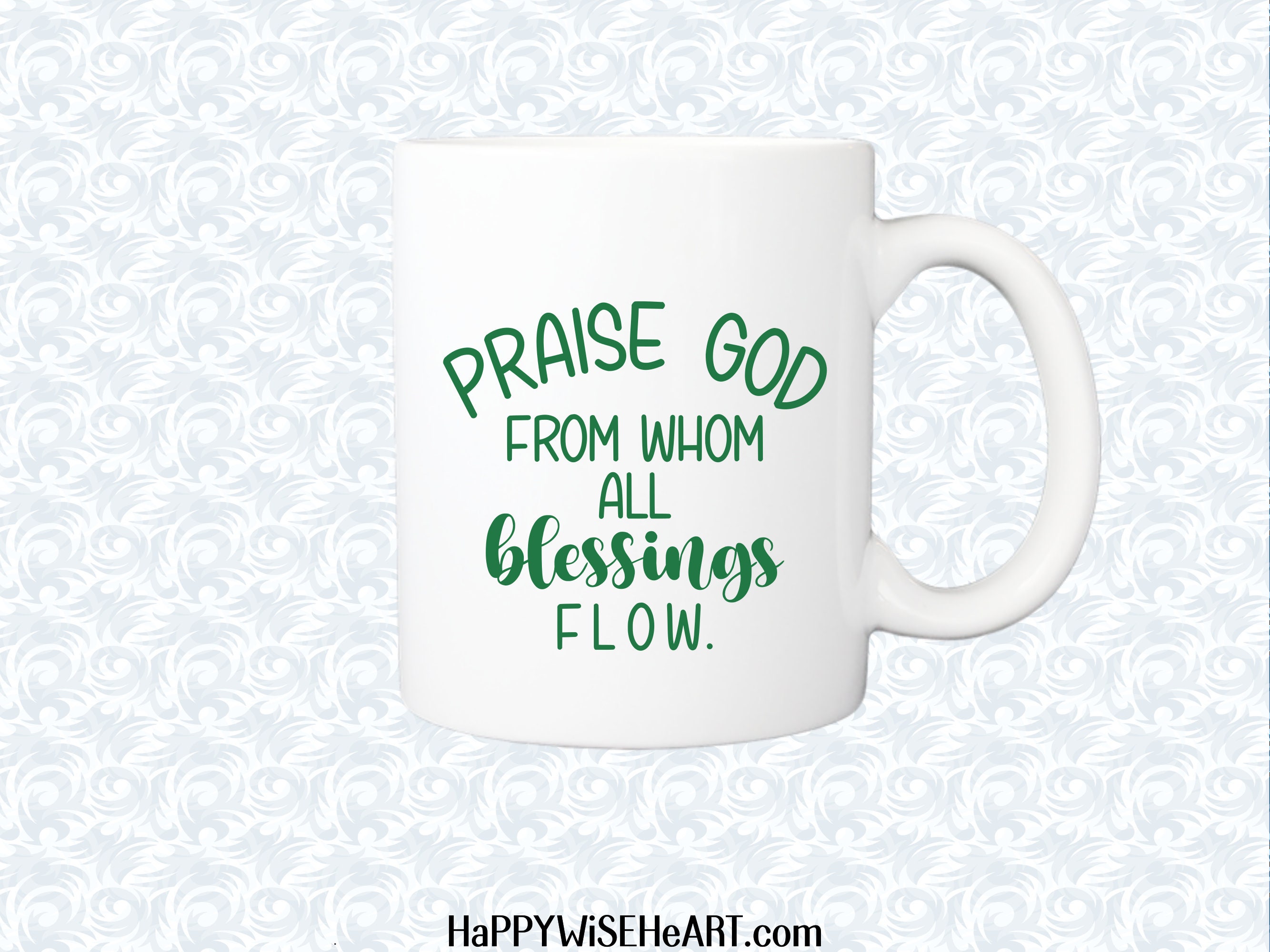 Praise God Blessings Flow SVG: Inspirational Quote, Commercial License ...