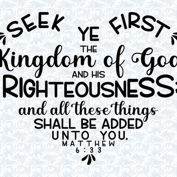 Matthew 6 33 - Etsy