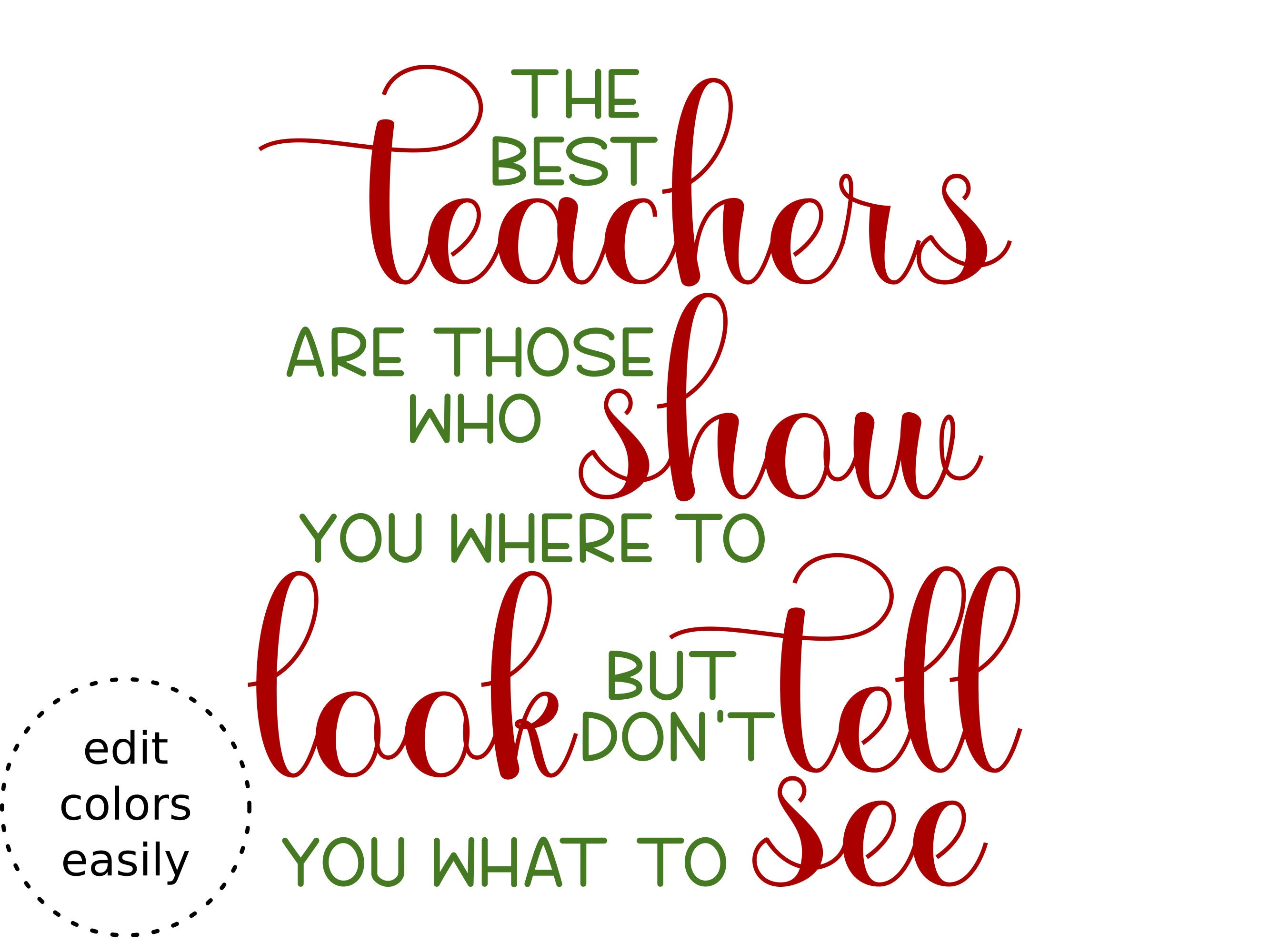 Inspirational Teacher Quote SVG: Printable Art Gift (commercial License ...