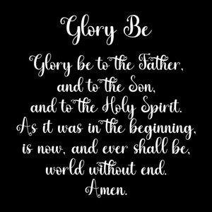 Glory Be Christian Prayer SVG With Commercial License, Christian Wall ...