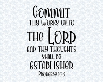 Proverbs 16 3 Svg | Etsy