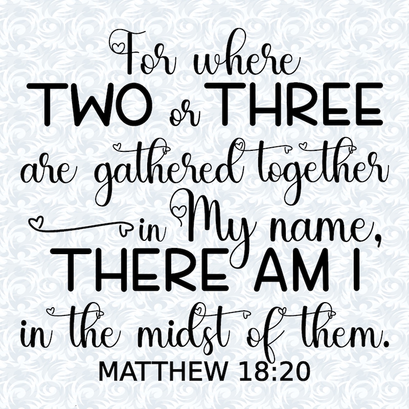 Verse Matthew 18 20 - Etsy