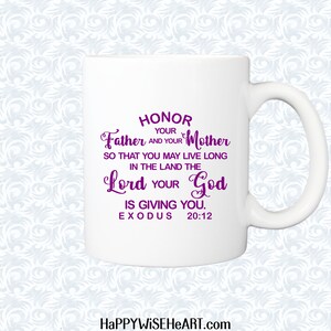 Exodus 20:12 Honor Your Father and Your Mother Bible Verse SVG With ...