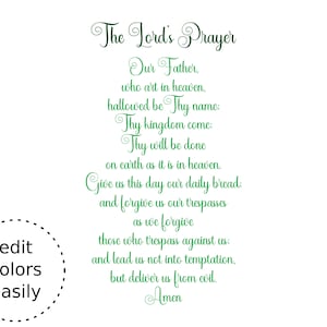 The Lord's Prayer Our Father Prayer SVG With Commercial License ...