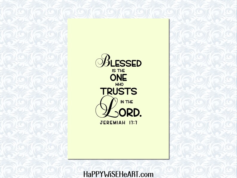 Jeremiah 17:7 Blessed is the One Who Trusts in the Lord Bible Verse SVG ...