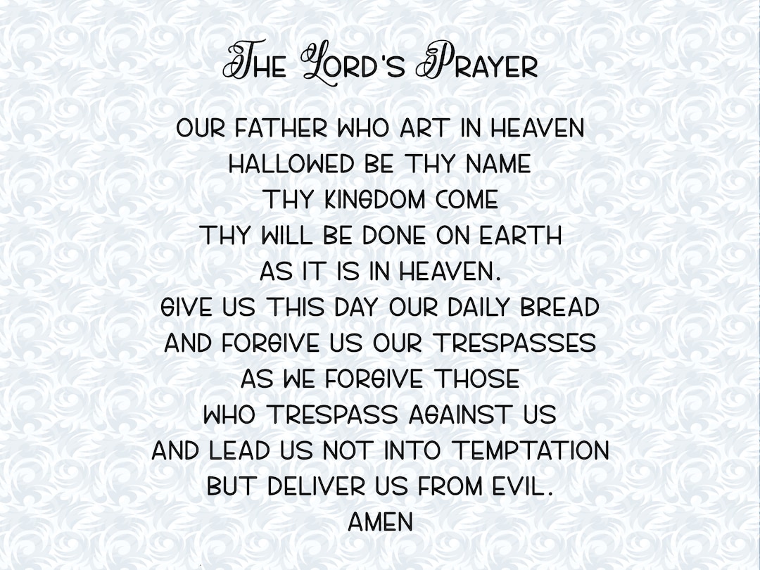 The Lord's Prayer Our Father Who Art in Heaven SVG With Commercial ...