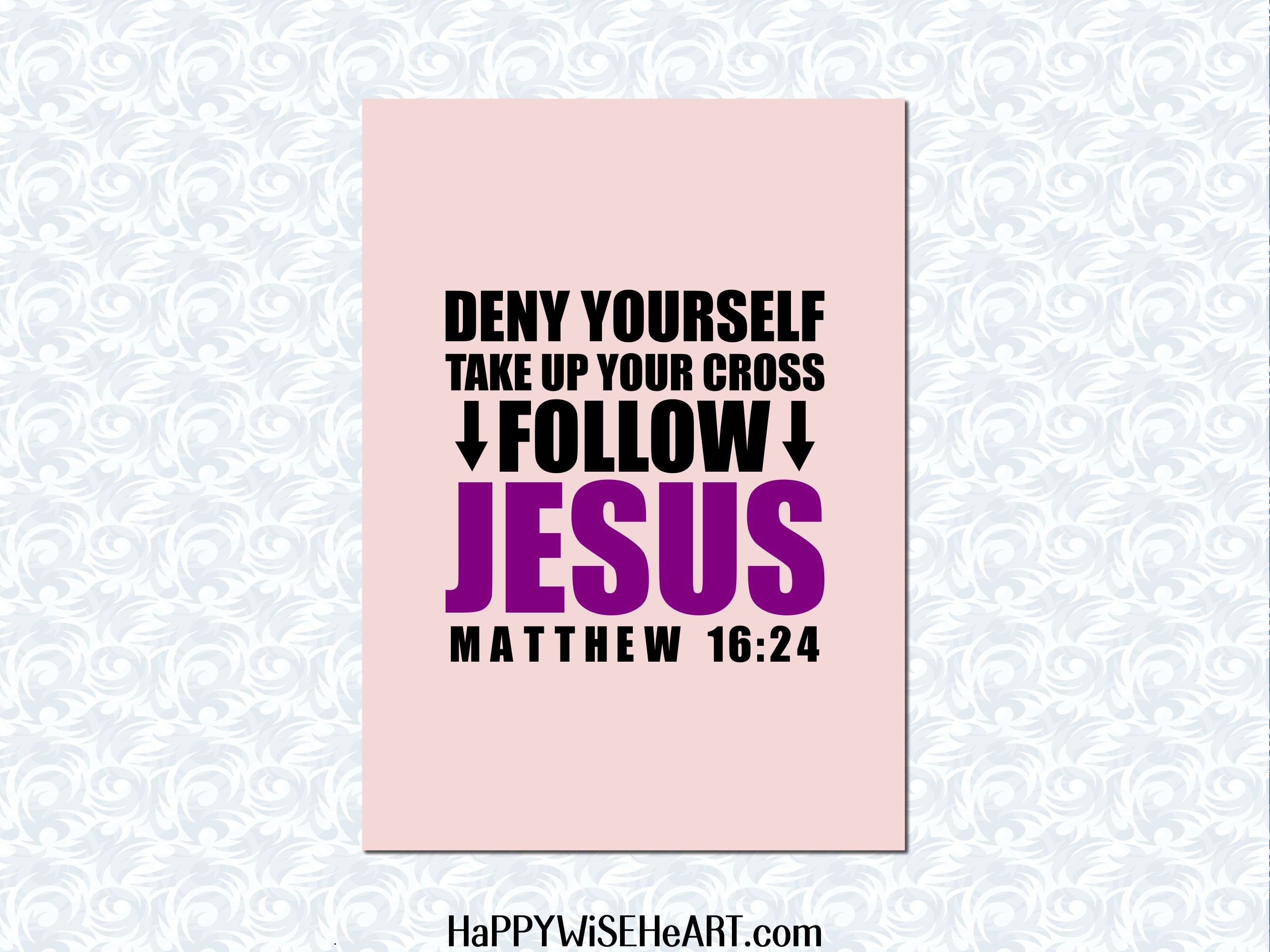 Matthew 16:24 Take Up Your Cross Follow Jesus Bible Verse SVG - Etsy.de