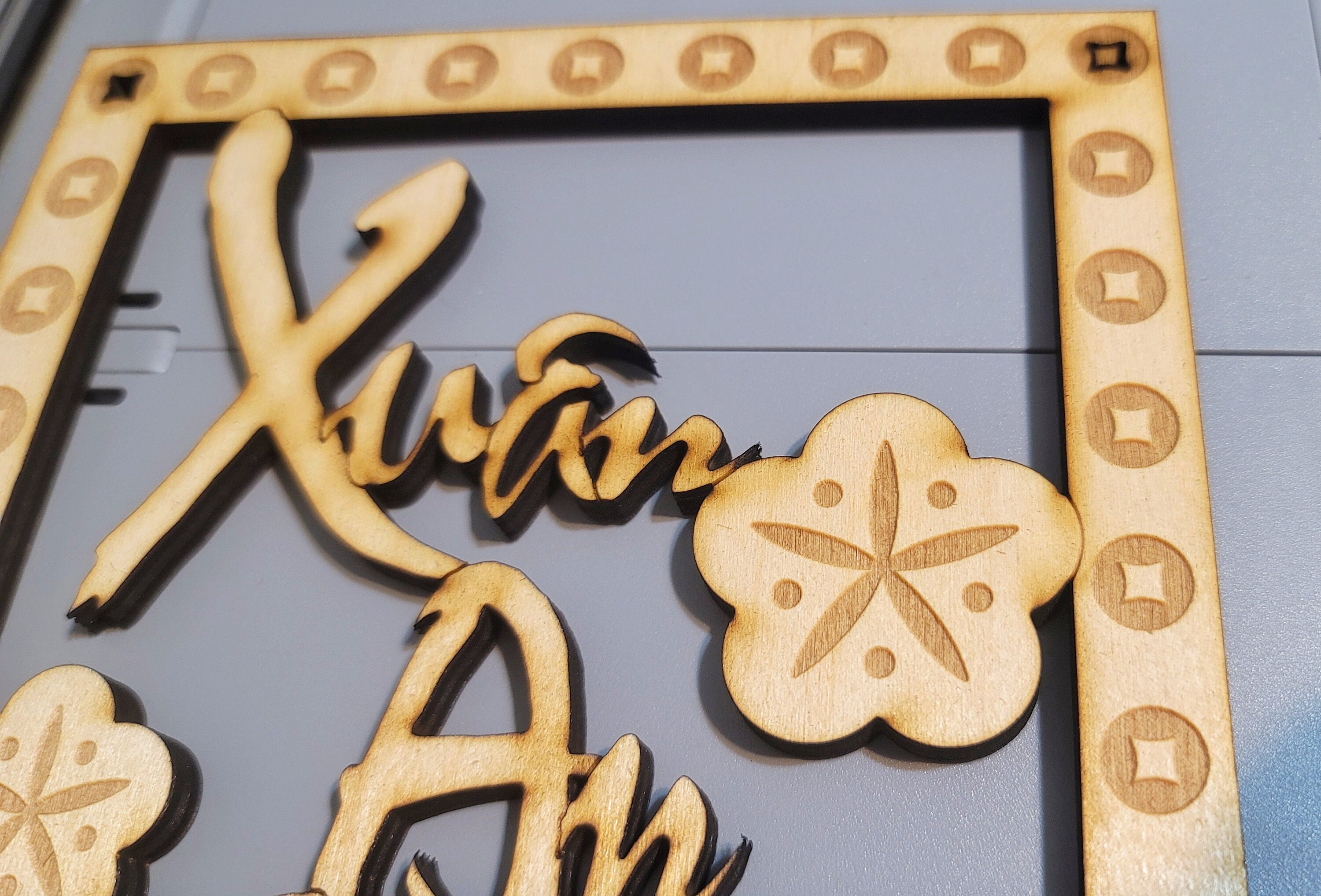 1 Frame Dragon Tet Xuan an Khang Viet Nam Decoration 2024 Happy Lunar ...