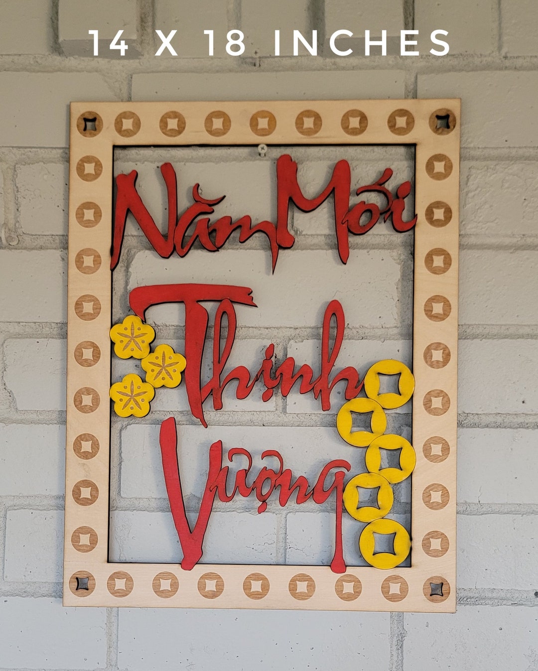 1 Frame Dragon Tet Nam Moi Thinh Vuong Viet Nam Decoration 2024 Happy ...