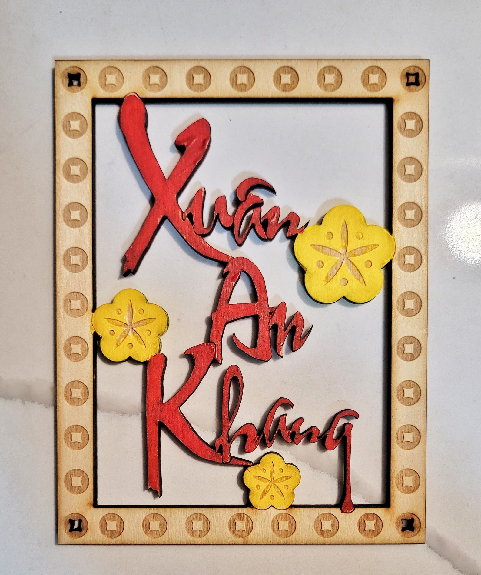 1 Frame Dragon Tet Xuan an Khang Viet Nam Decoration 2024 Happy Lunar ...