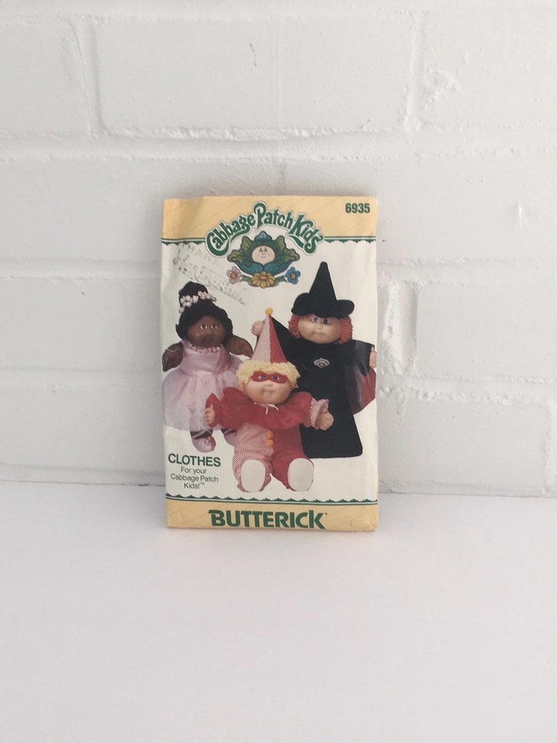 1984 Classic Butterick Sewing Pattern Cabbage Patch Kids Doll Halloween ...
