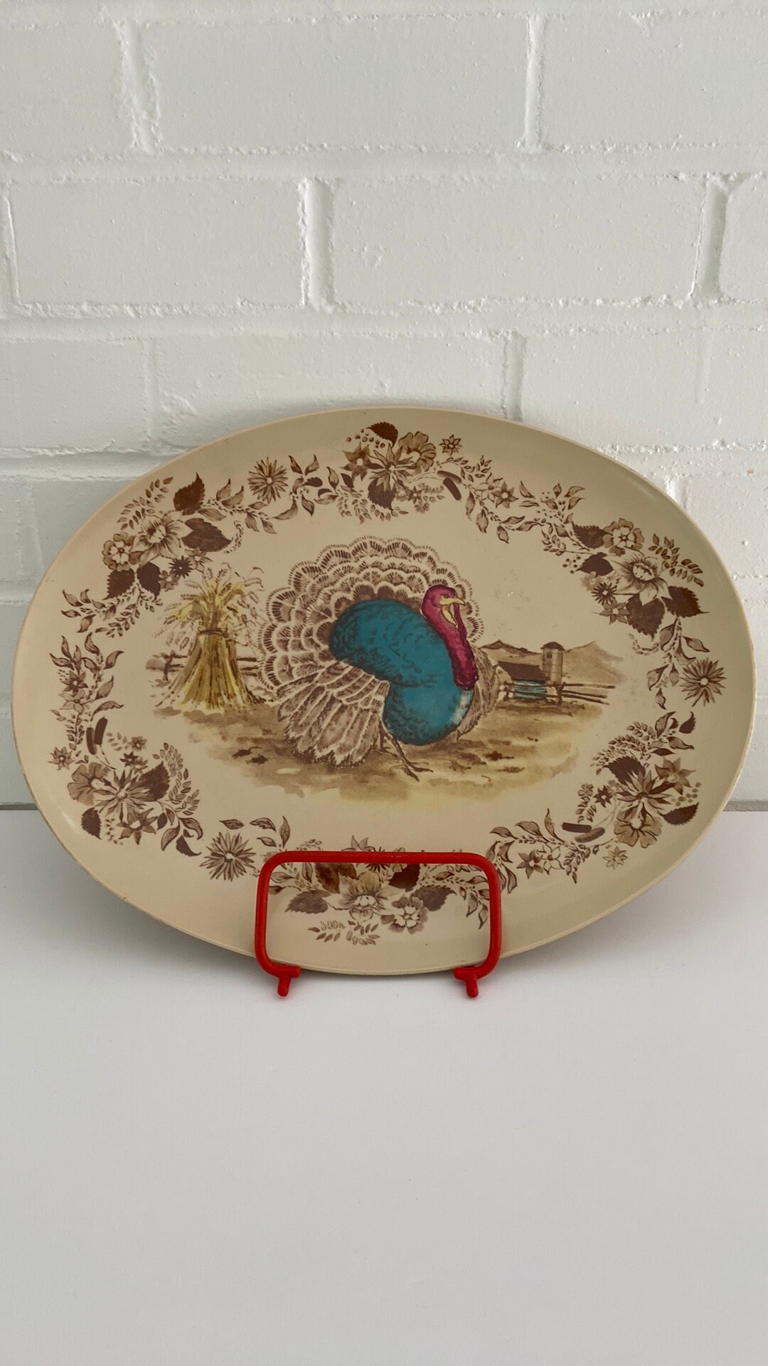Large Plastic Platter. Turkey Tray. Plastic Thanksgiving Serving Tray ...