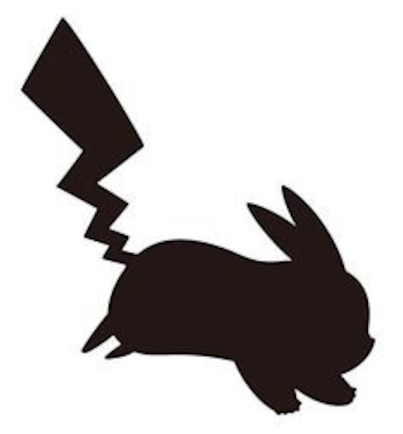 TARJETA DE VINILO DE SILUETA DE Pikachu HOLOGRAPHIC | Etsy