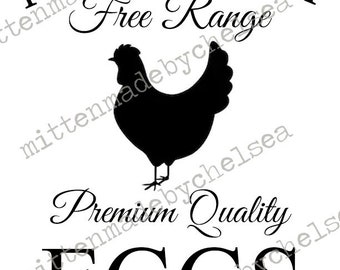 Farm Fresh Eggs Rooster Chicken SVG Digital Cut File for Htv-vinyl ...
