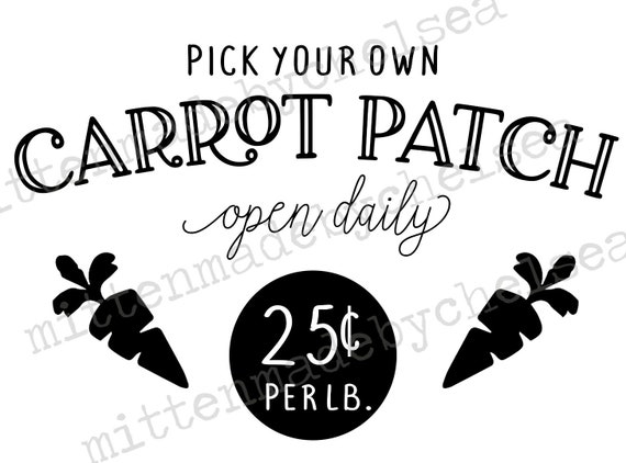 Carrot Patch SVG DXF PDF Digital Cut File | Etsy