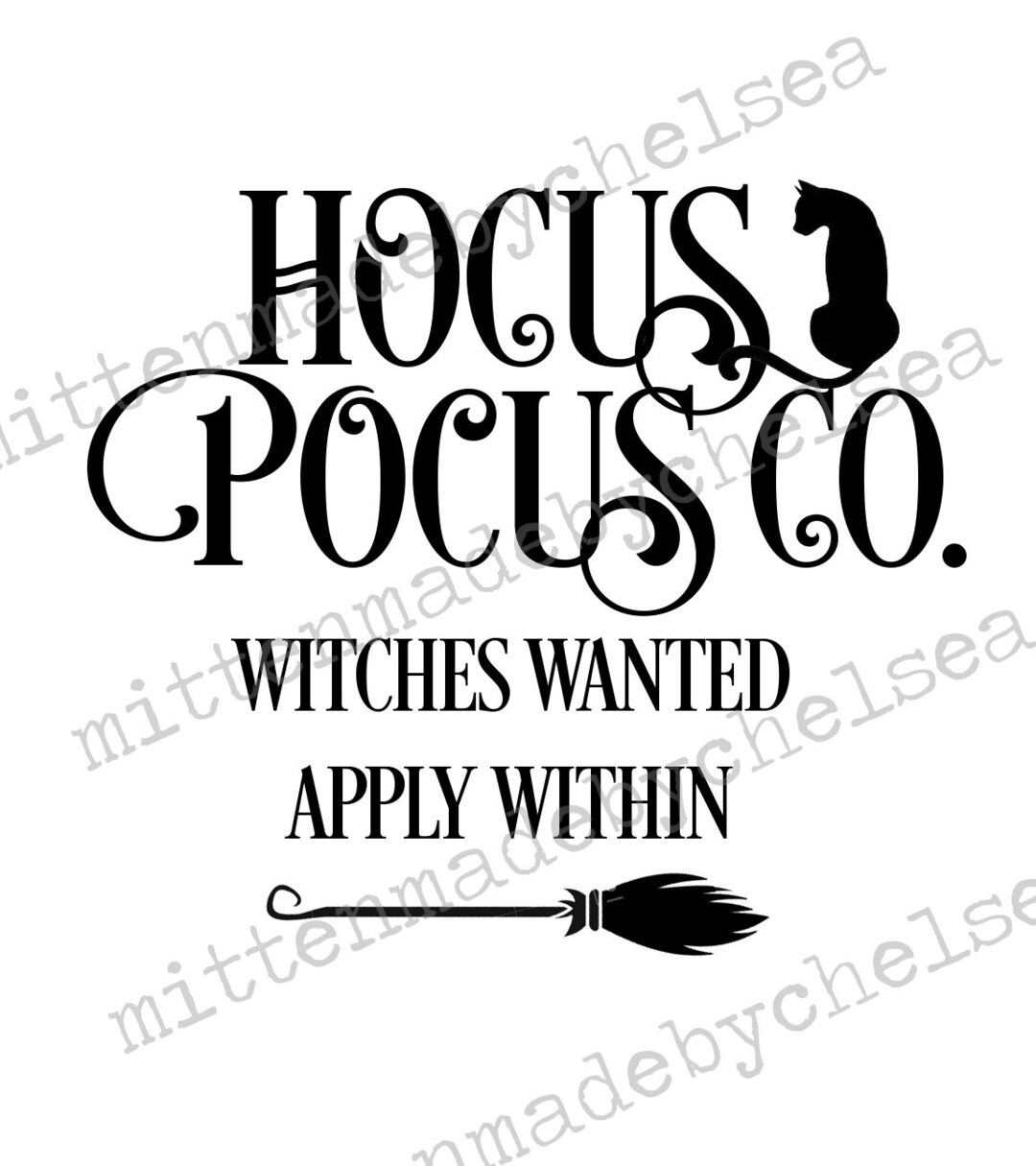 Hocus Pocus Co SVG DXF PDF Digital Cut File - Etsy