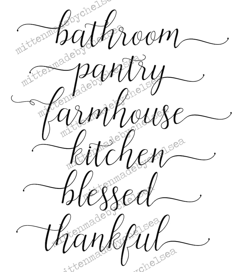 Farmhouse Style Words SVG PDF DXF Digital Cut File Bundle - Etsy
