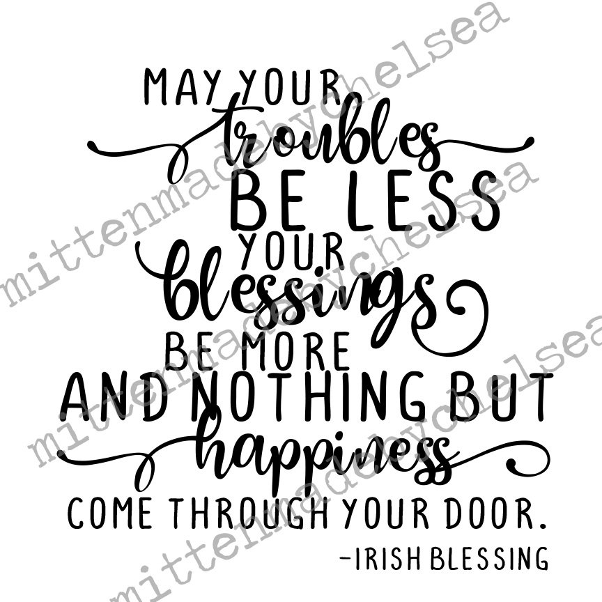 Irish Blessing SVG PDF DXF Digital Download - Etsy