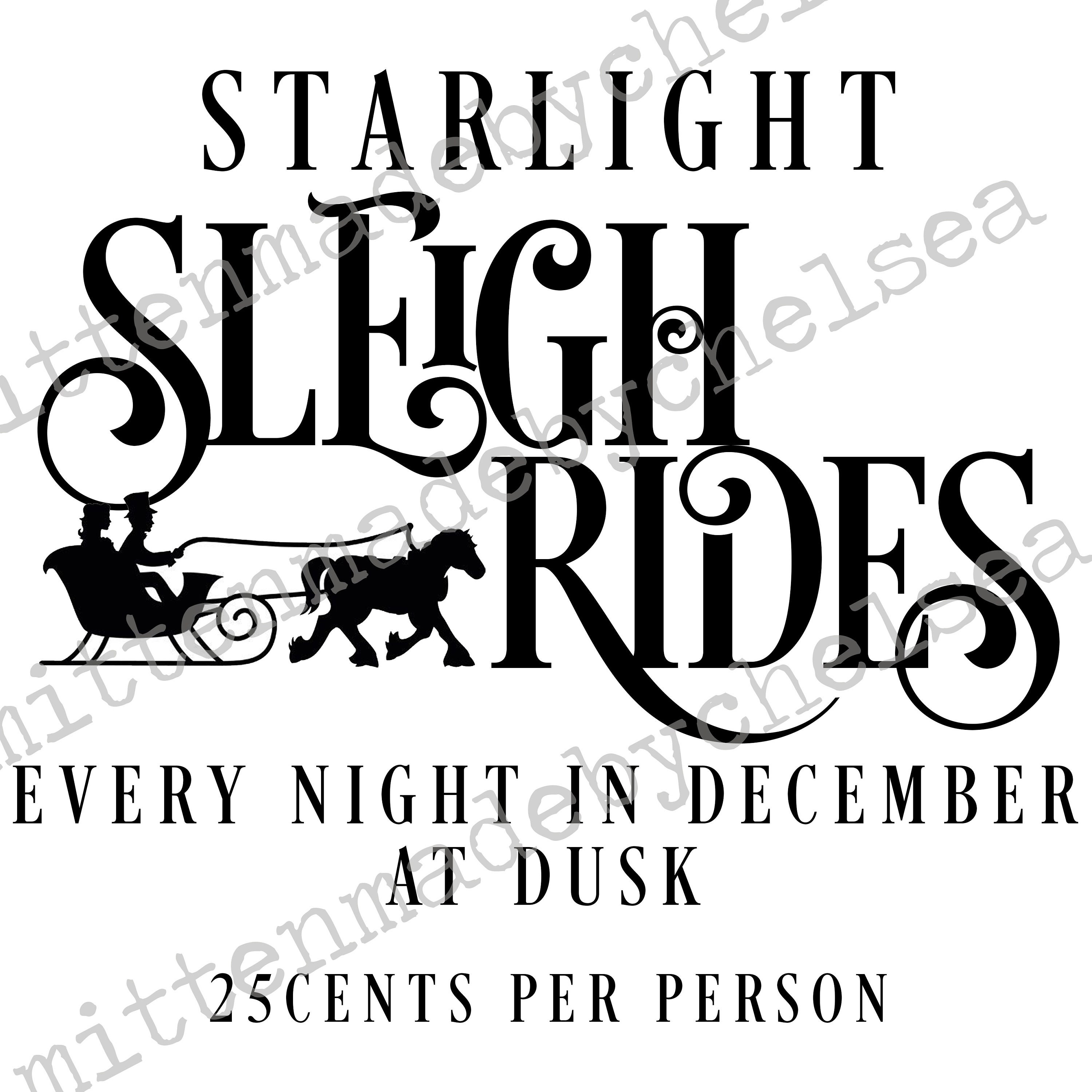 Sleigh Rides SVG PDF DXF Digital Cut File - Etsy