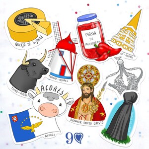 Azorean Sticker Pack of 10 Glossy Stickers Autocolantes | Etsy