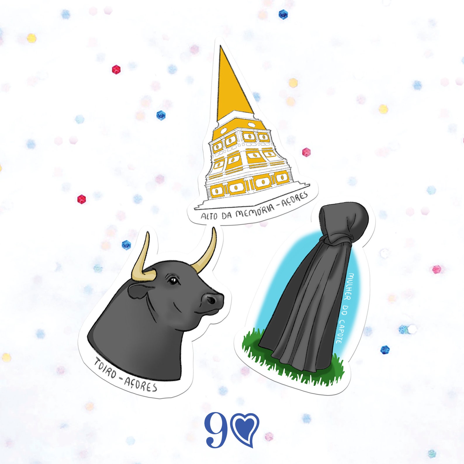 Azorean Sticker Pack of 10 Glossy Stickers Autocolantes - Etsy