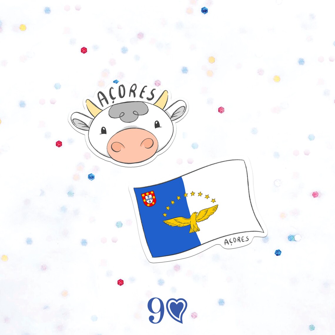 Azorean Sticker Pack of 10 Glossy Stickers Autocolantes | Etsy