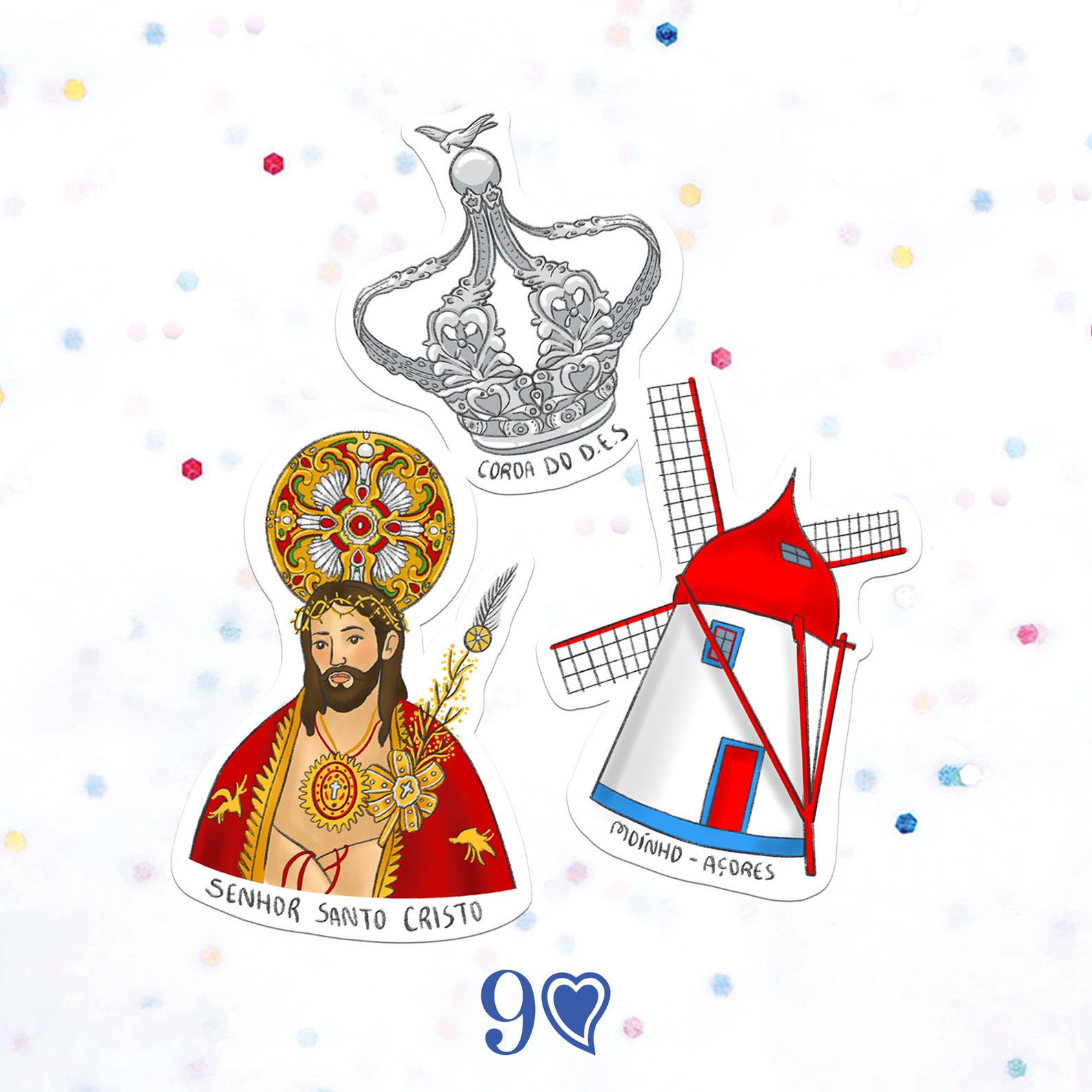 Azorean Sticker Pack of 10 Glossy Stickers Autocolantes - Etsy