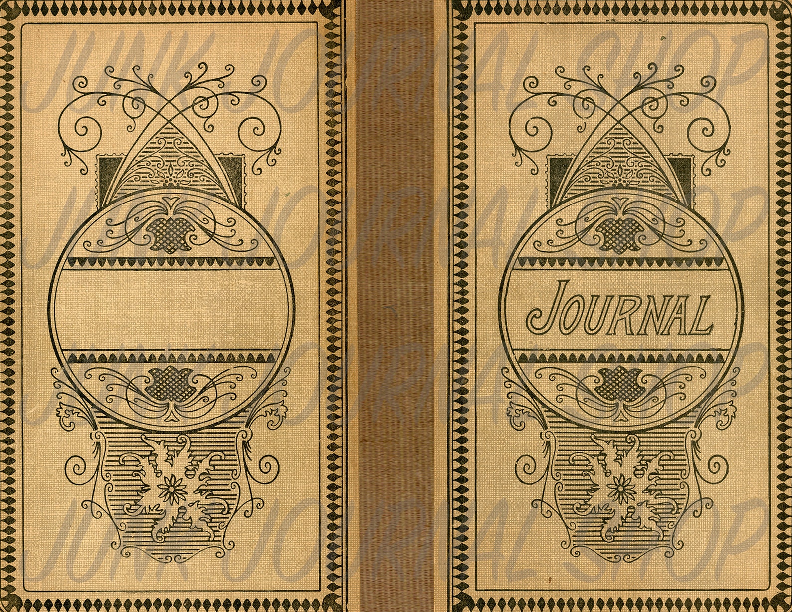 Gold Vintage Ledger Covers 6 Sizes. Digital Download Only | Etsy