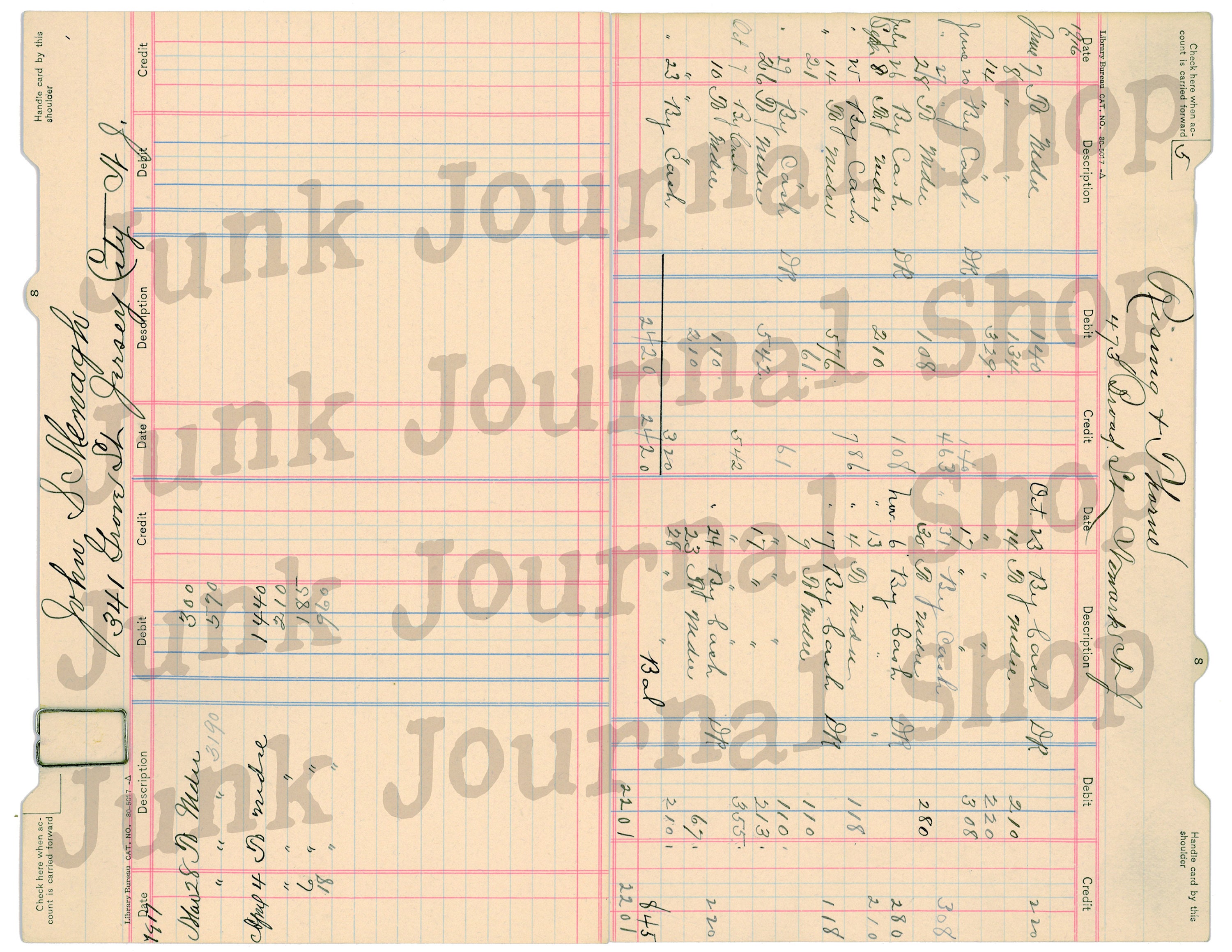 Printable Ledger Card Journal Cover & Embellishments Vintage | Etsy