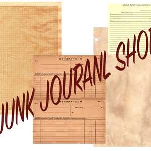 Vintage Ephemera Pages, 16 Pages of Print Ready Digital Office ...
