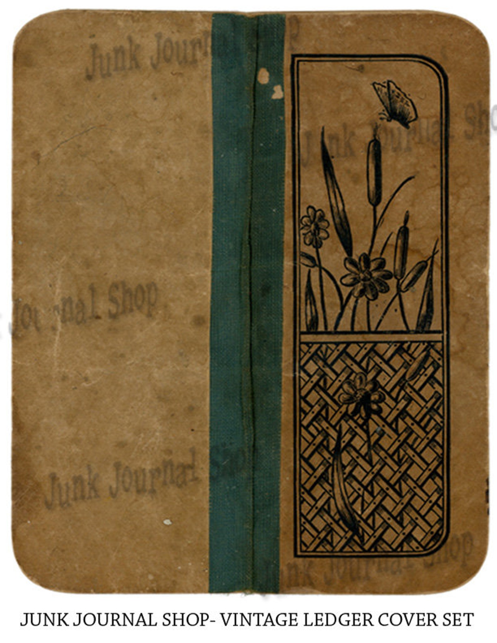 Printable Vintage Ledger Covers Digital Download Only 3 - Etsy