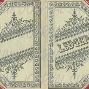 Printable Vintage Ledger Covers, 6 Sizes!- Digital Download Only! - Etsy