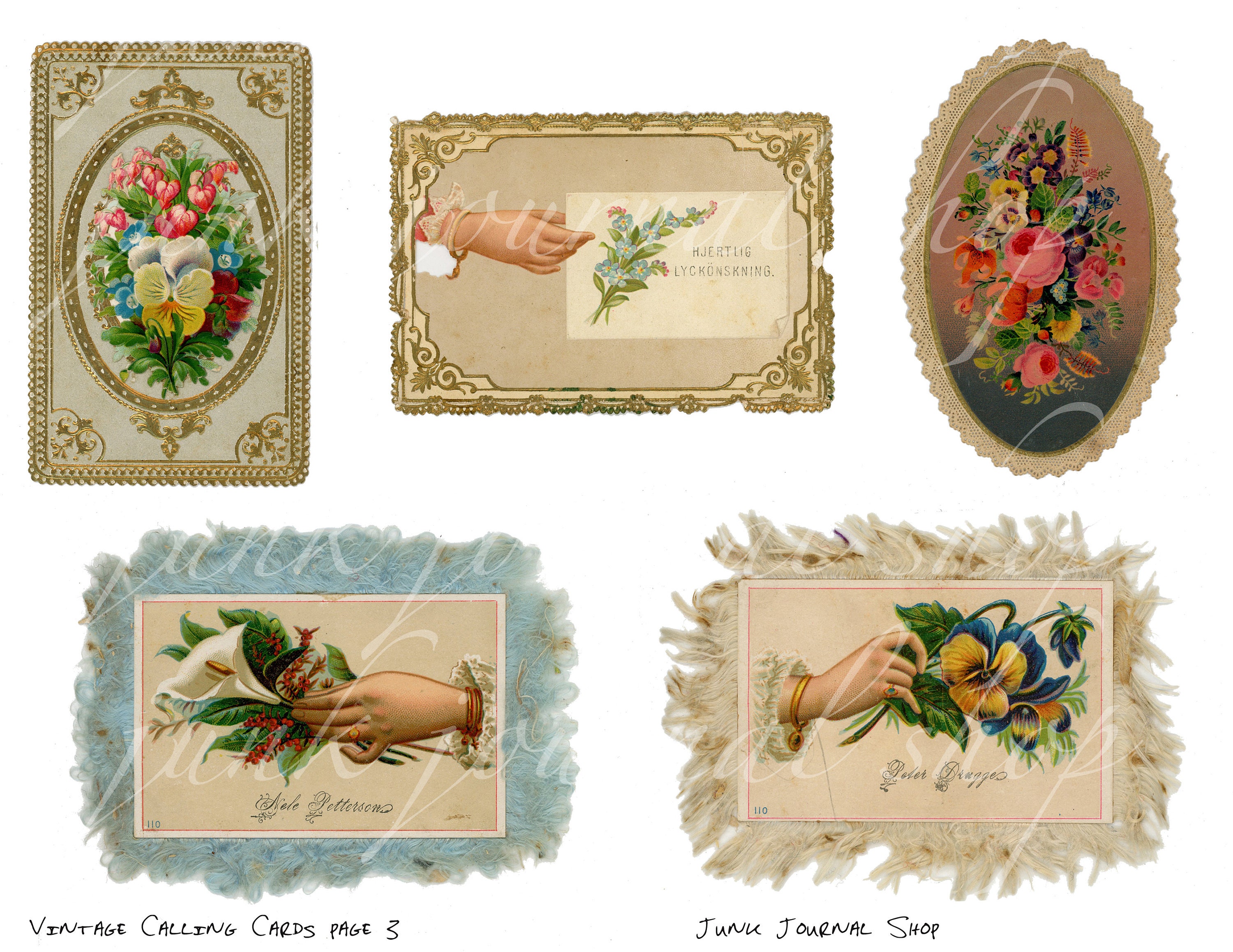 22 Vintage Calling Cards-digital Download ONLY. Vintage | Etsy