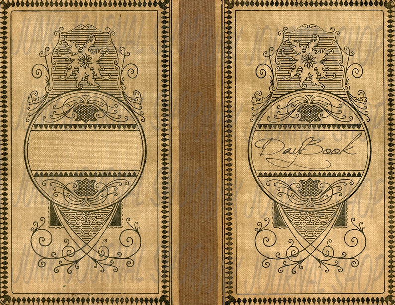 Gold Vintage Ledger Covers 6 Sizes. Digital Download Only | Etsy