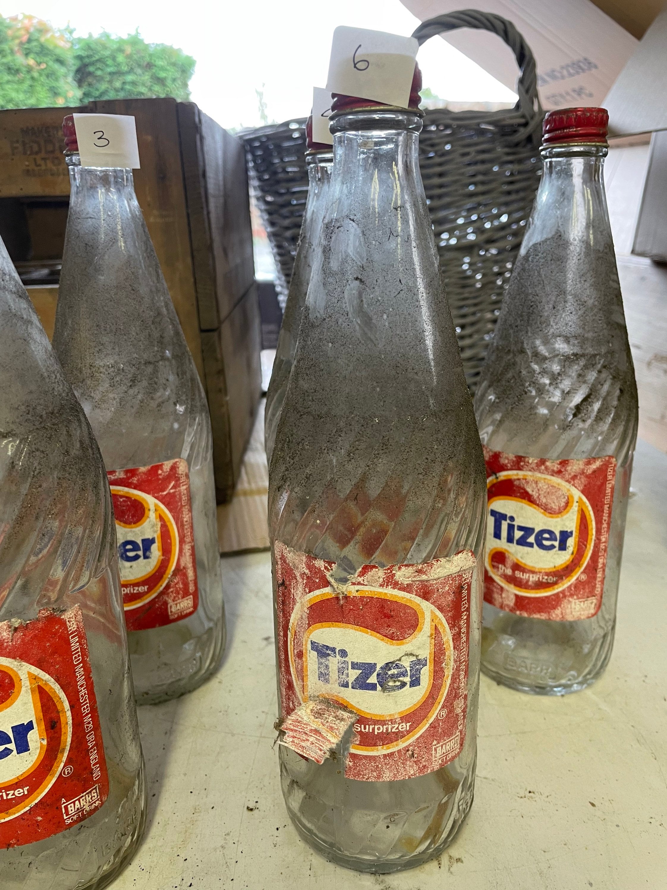 Original Vintage Tizer BARRS Glass Swirl Bottles 25fl | Etsy UK
