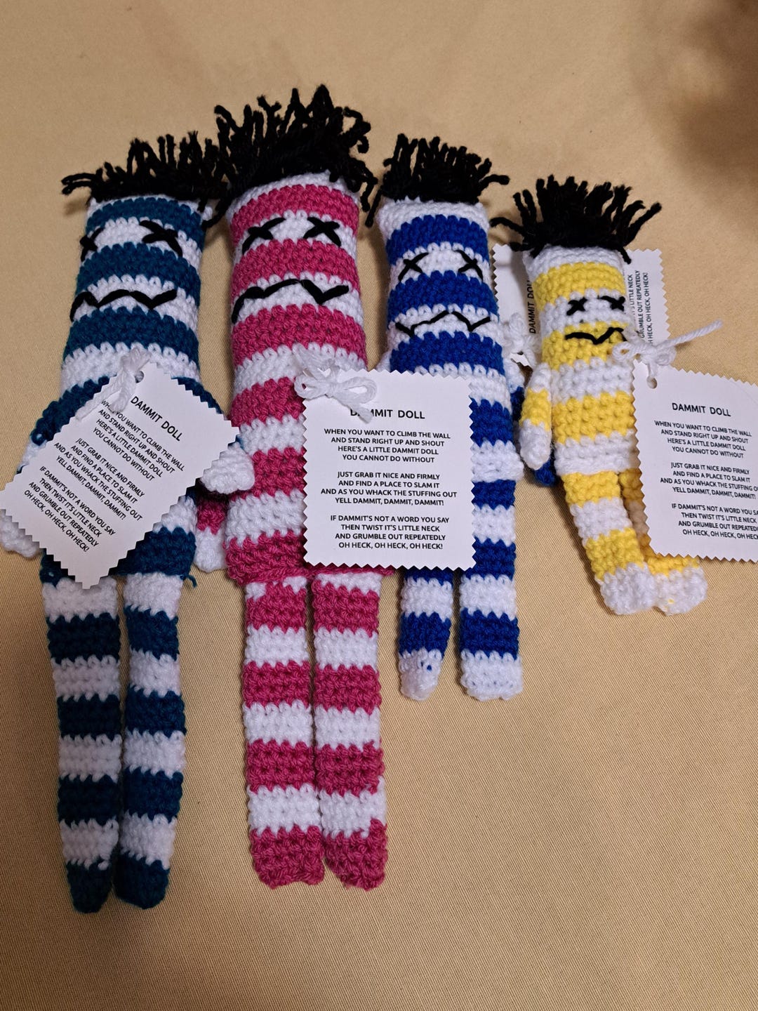 Crochet Dammit Doll, Dammit Doll, Crochet, Handmade, Crochet Handmade, Darn It Doll, Doll ...