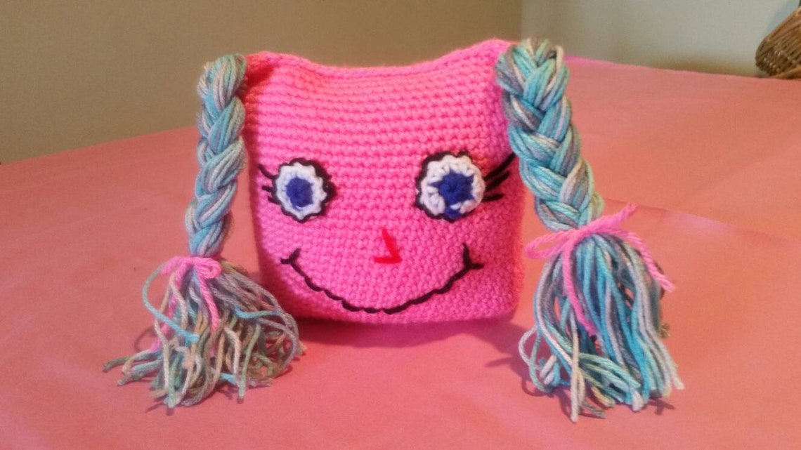 Handmade Crochet Pigtails Blockhead, Crochet Stuffed Animals, Crochet ...