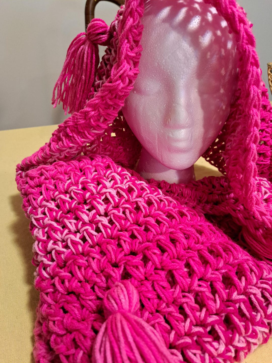 Wednesday Addams or Enid Snood, Crochet Snood, Infinity Scarf, Crochet ...