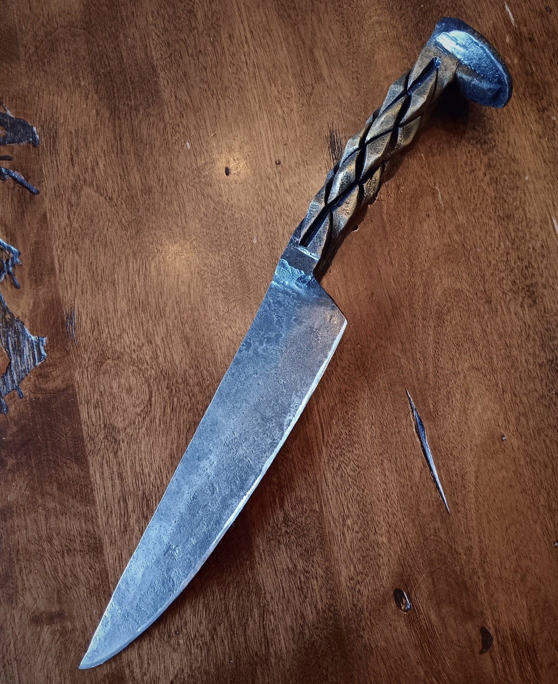 Hand Forged Railroad Spike Knife - Etsy