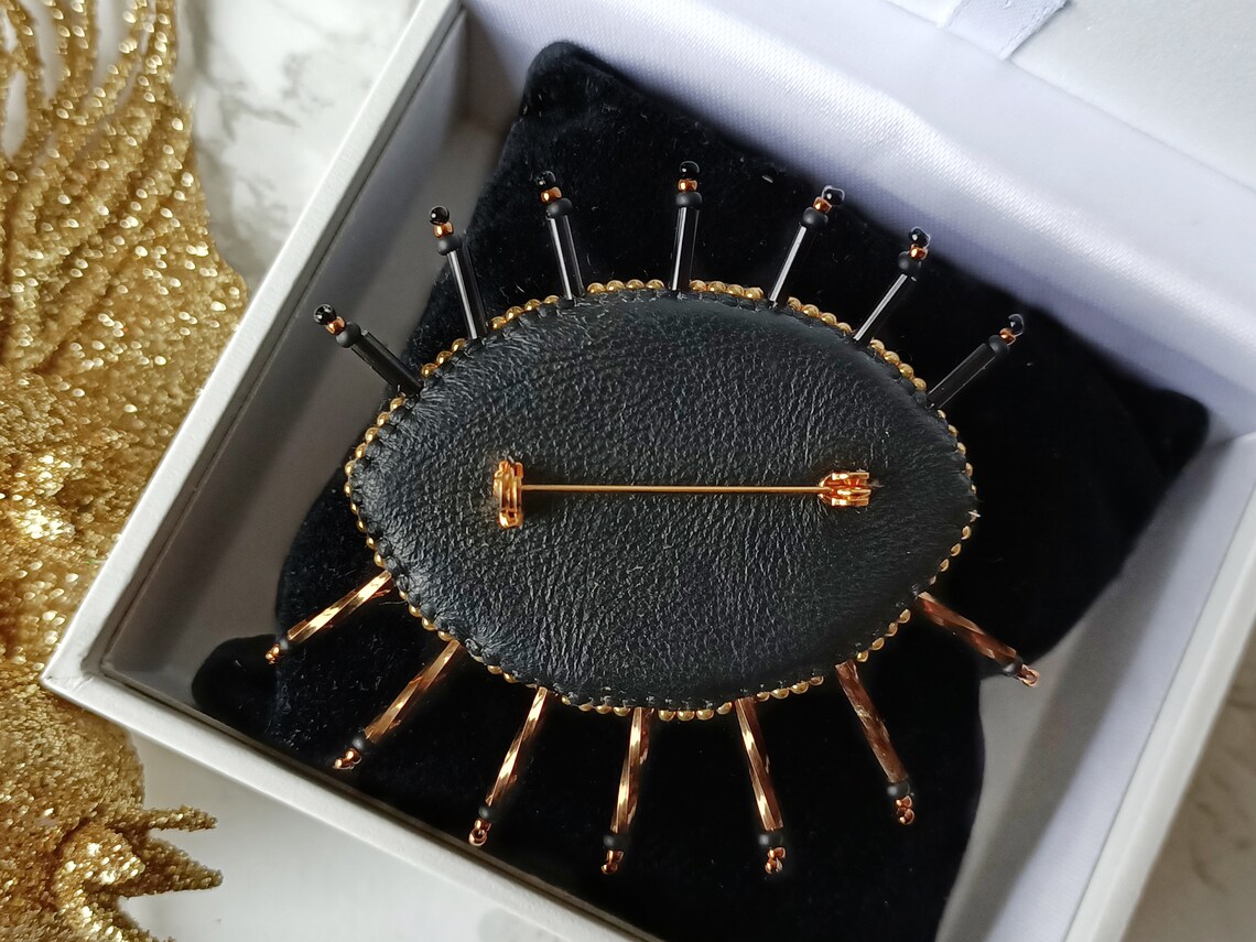 DIY Beaded Evil Eye Pin Beaded Evil Eye Brooch Tutorial | Etsy