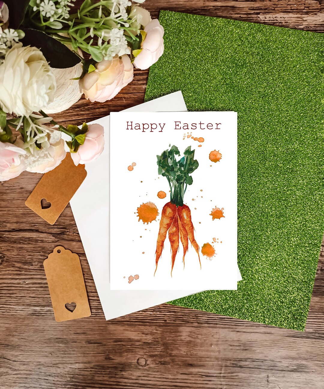 Printable Happy Easter Carrots Card Svg, 5x7 Poultry Greeting Card ...